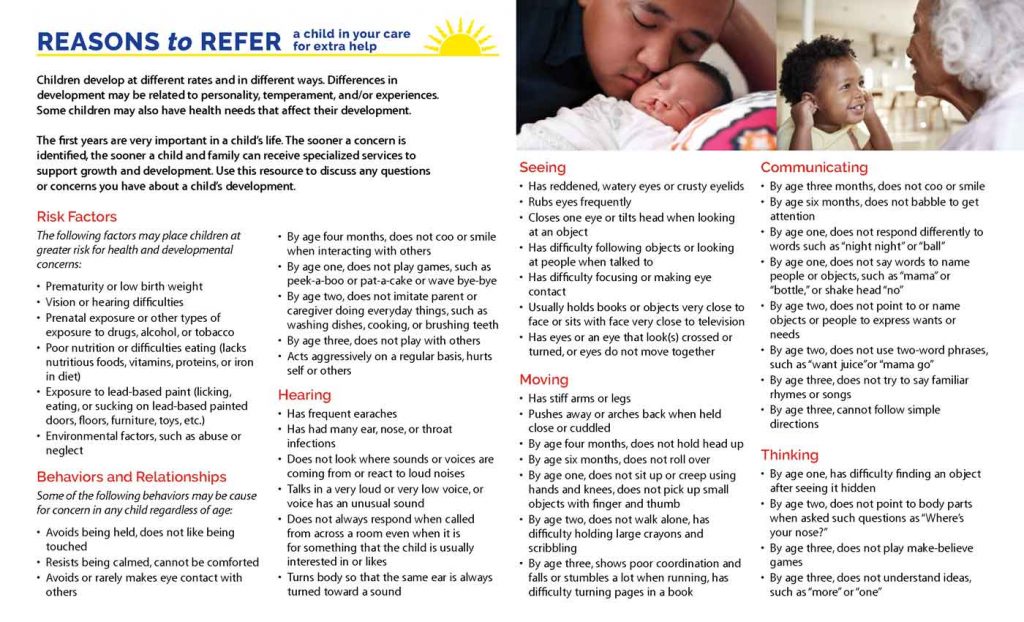 Early Start Referral Guide Handout – Early Start Neighborhood