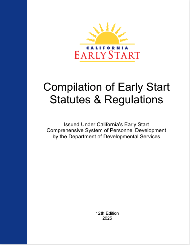 Early Start Statutes and Regulations (Blue Book) – Early Start Neighborhood